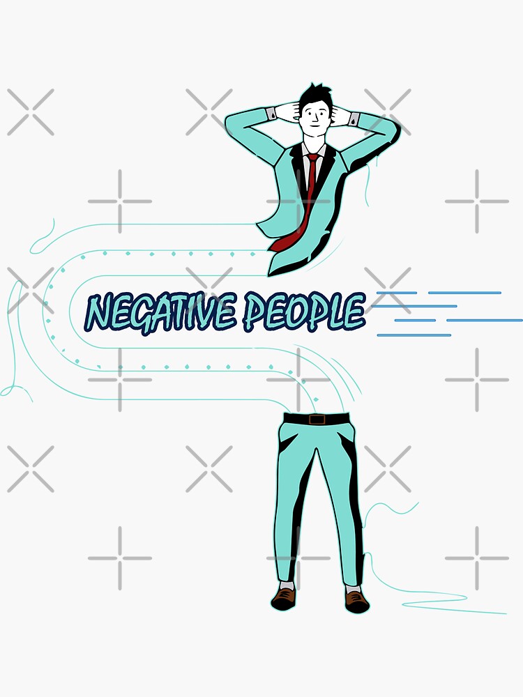 "FUNNY Avoid Negative People Meme Costume Black GIFT" Sticker for Sale ...