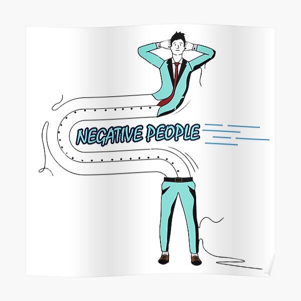 "FUNNY Avoid Negative People Meme Costume Black GIFT" Poster by ...