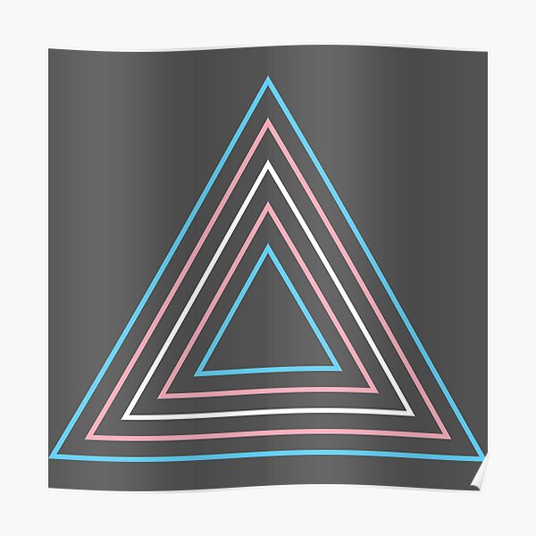 "Minimalist Triangle - Trans Pride" Poster for Sale by autisticqualia ...