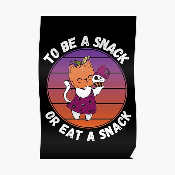 "To Be A Snack Or Eat A Snack That Is The Question Pumpkin Cat with ...