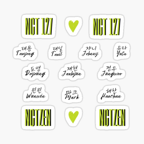 "NCT127 / NCTzen / Nct 127 Members Names" Sticker for Sale by puki-ycdi ...