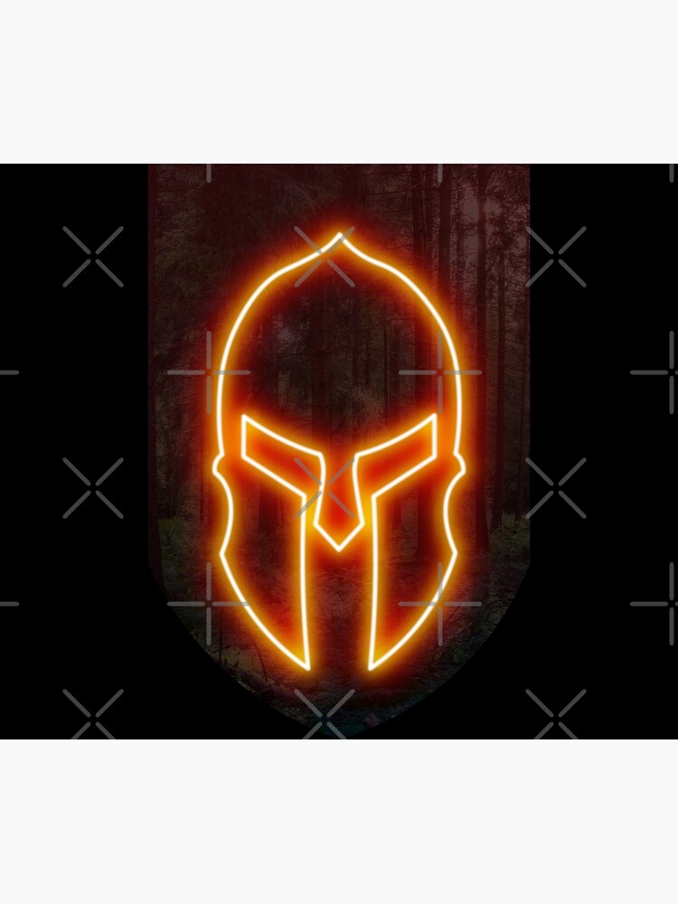 "Neon Spartan Helmet" Poster by vladans2 | Redbubble