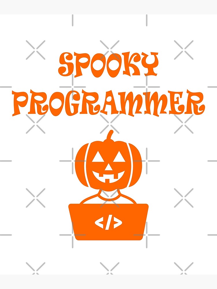 Lámina fotográfica «Spooky Programmer Pumpkin Face, Halloween 2021 Desarrollador de software ...