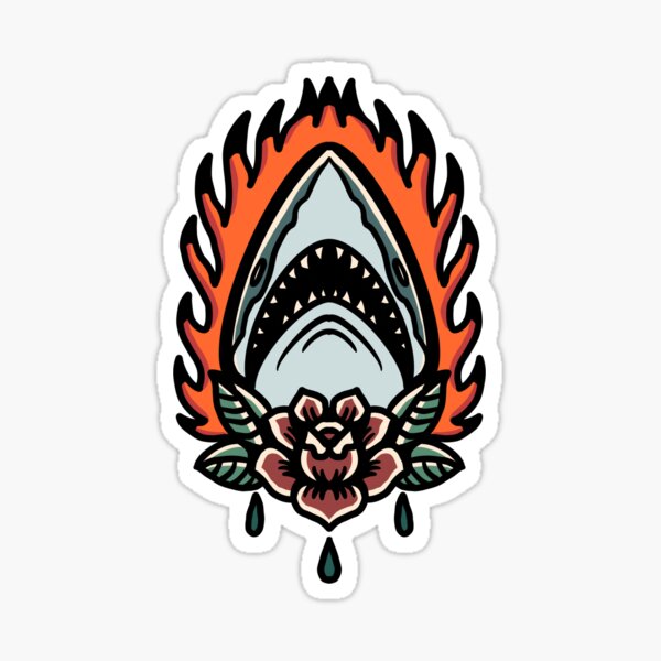 "shark face" Sticker for Sale by Amielyou | Redbubble