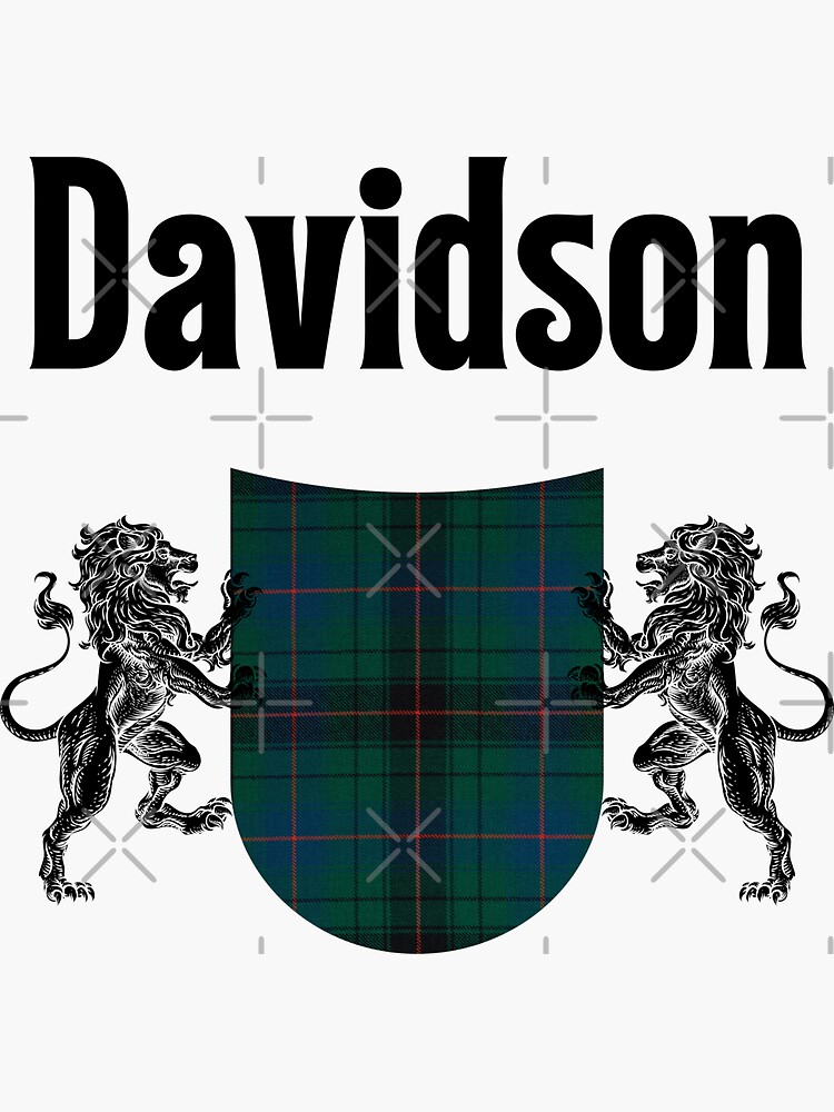 "Davidson Clan Scottish Name Coat Of Arms Tartan" Sticker for Sale by ...