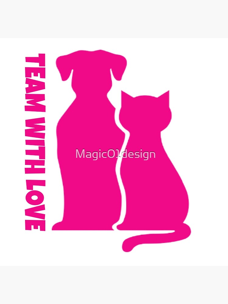 "Cats and dogs team " Poster for Sale by Magic01design | Redbubble