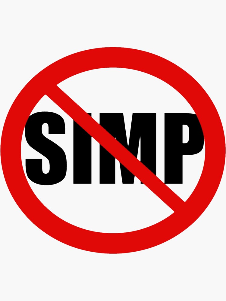 "Anti-Simp Sticker" Sticker for Sale by SeidyRoper | Redbubble