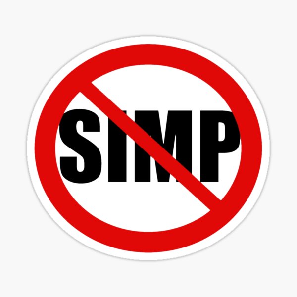 "Anti-Simp Sticker" Sticker for Sale by SeidyRoper | Redbubble