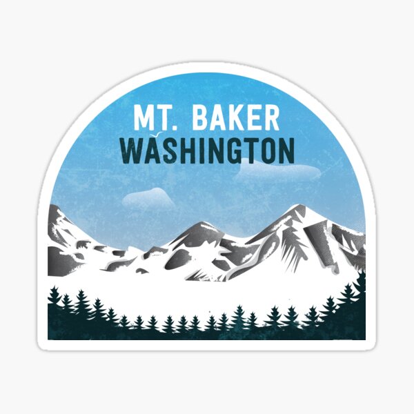 "Mt. Baker Washington" Sticker for Sale by Madhoun-Shop | Redbubble
