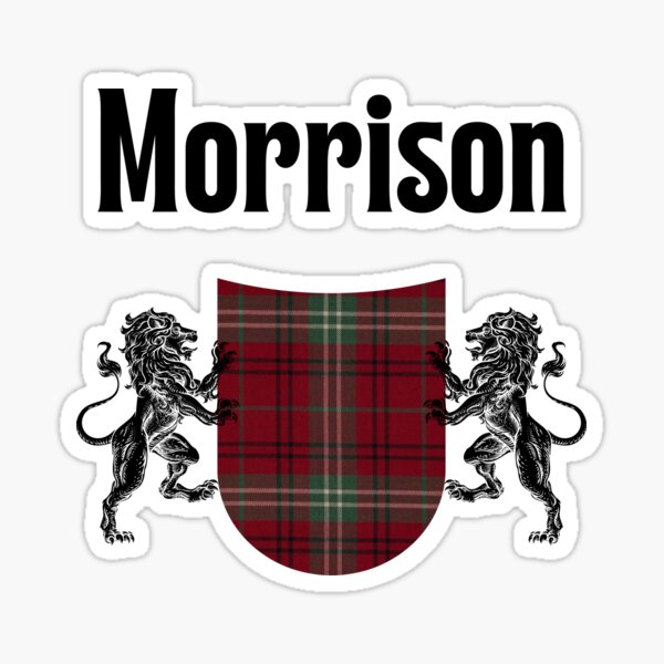 "Morrison Clan Scottish Name Coat Of Arms Tartan" Sticker for Sale by ...