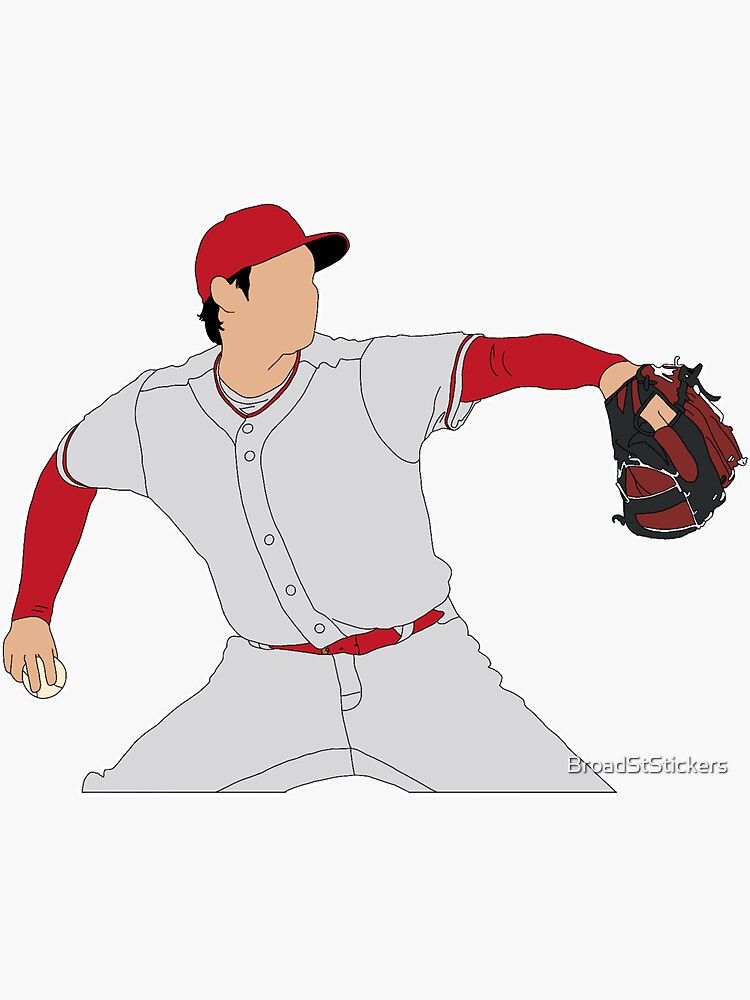 "Shohei Ohtani Pitching" Sticker for Sale by BroadStStickers | Redbubble