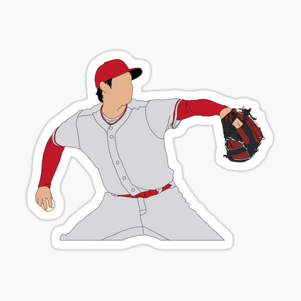 "Shohei Ohtani Pitching" Sticker for Sale by BroadStStickers | Redbubble