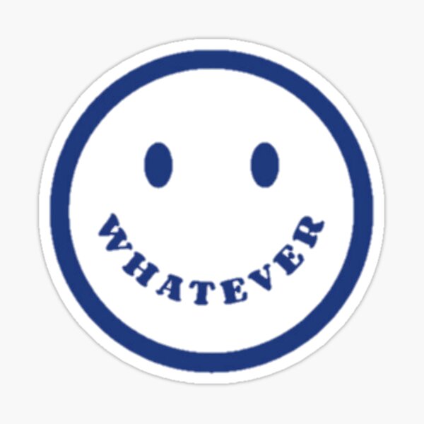 "Whatever Melting smiley face tattoo pattern" Sticker for Sale by ...