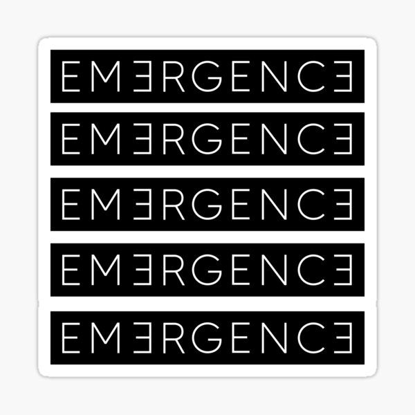 "Multi Black Emergence Rectangle Logo" Sticker for Sale by Emergence ...