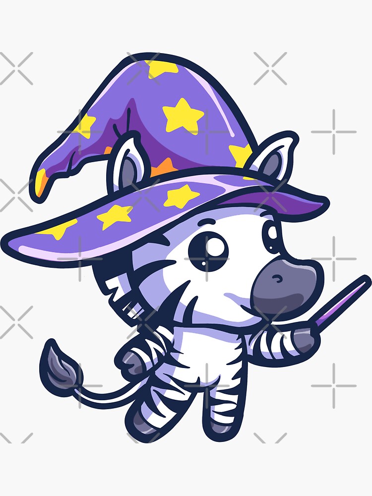 "Zebra Wizard Master" Sticker for Sale by Voyshop | Redbubble