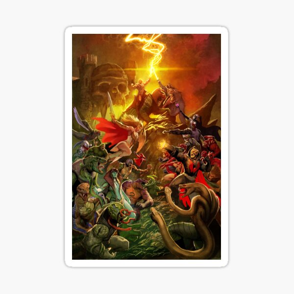 "He Man Riding Drawing " Sticker by Enzyorg | Redbubble