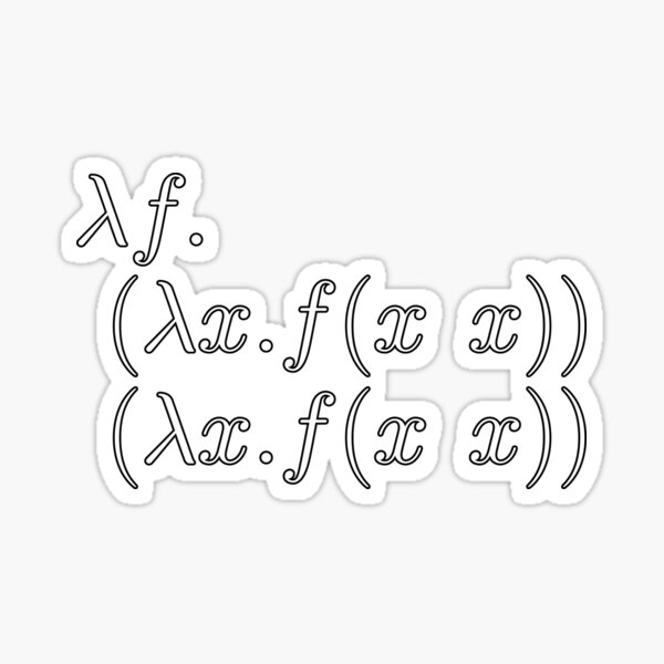 "Y Combinator Lambda Calculus" Sticker for Sale by julianzucker | Redbubble