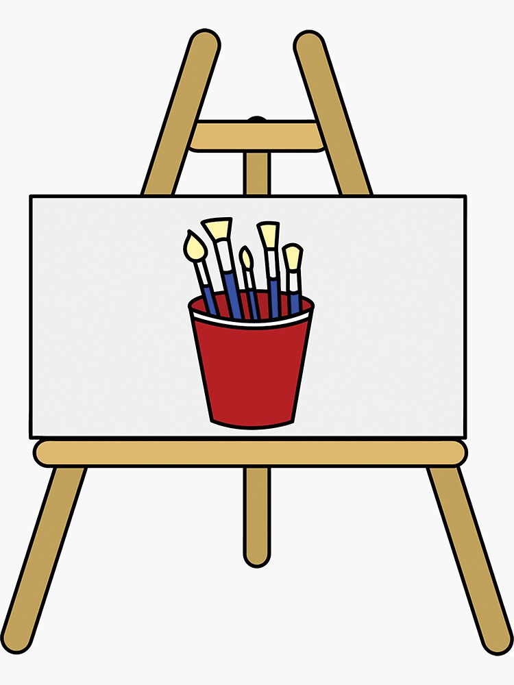 "Easel" Sticker for Sale by AshleeMarshall | Redbubble