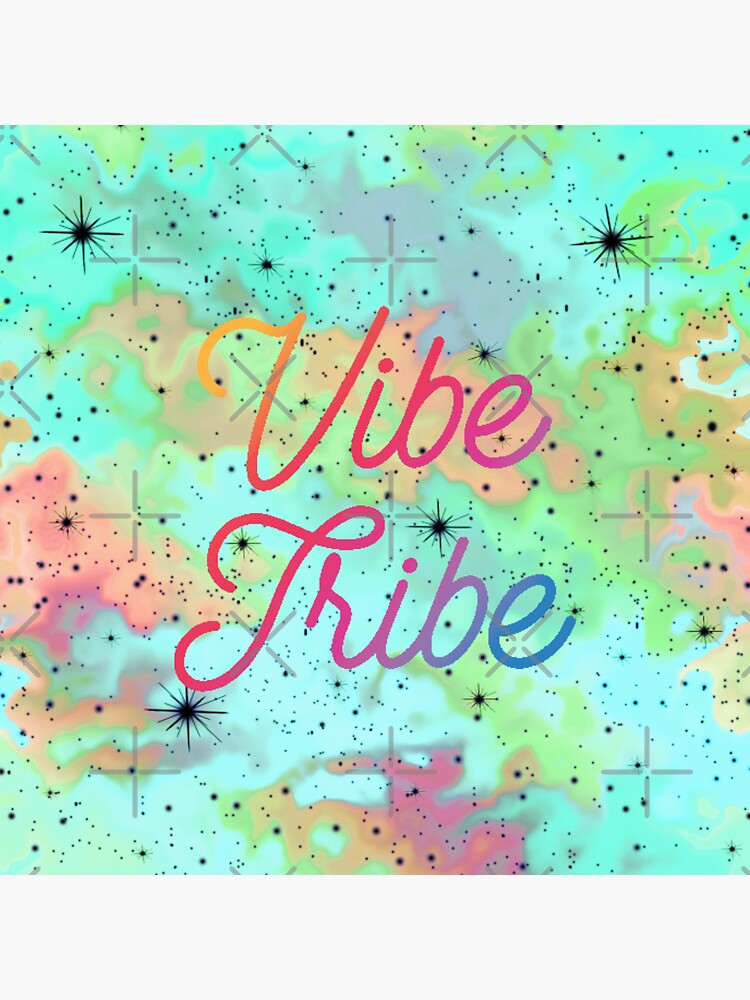 "Vibe tribe dark green design with cursive text" Sticker by ...