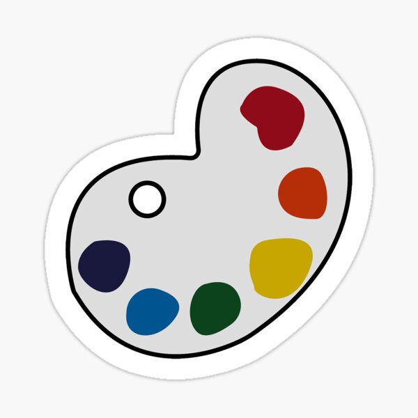"Artist Rainbow Large Paint Palette" Sticker for Sale by AshleeMarshall ...