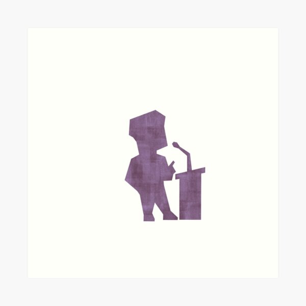 "Debater silhouette MBTI ENTP" Art Print by callypeeso | Redbubble