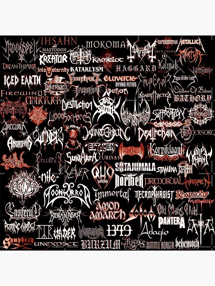"Metal Names" Poster for Sale by WinkyDoodle | Redbubble