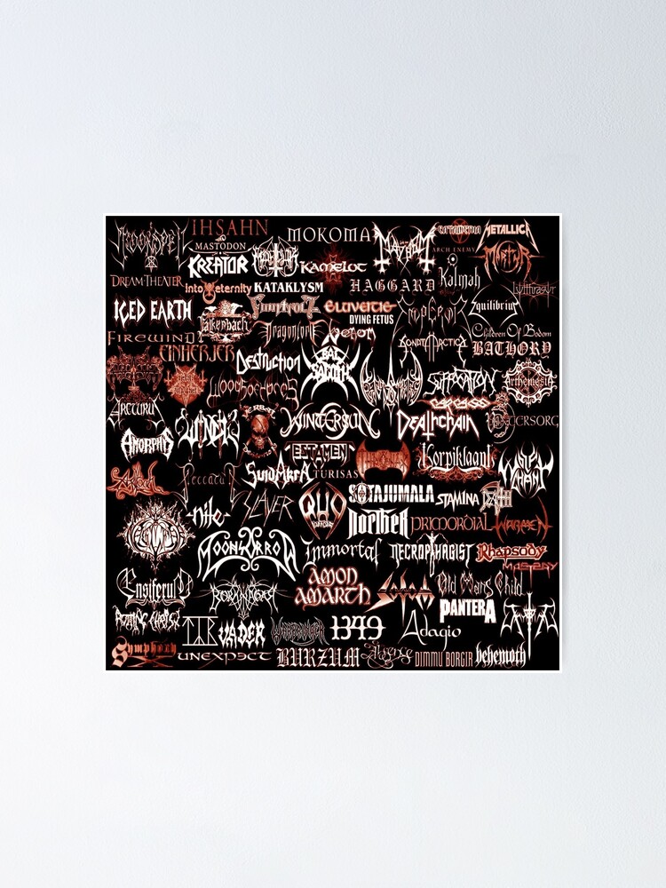 "Metal Names" Poster for Sale by WinkyDoodle | Redbubble