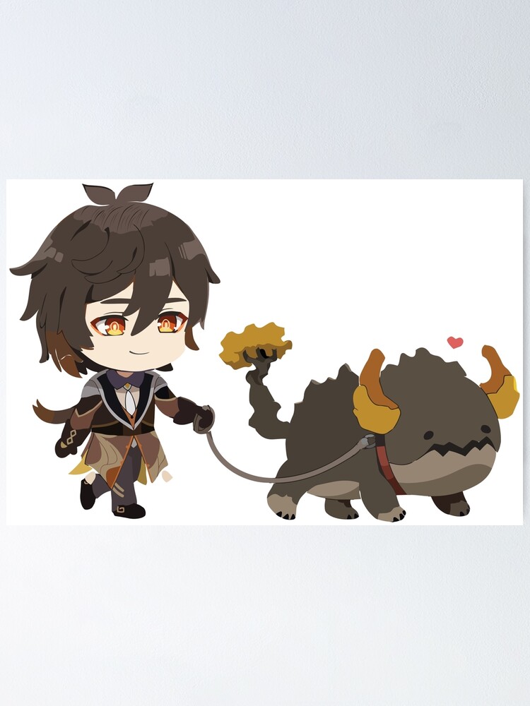 "Azhdaha Genshin Impact Chibi" Poster for Sale by AdrianoSP | Redbubble