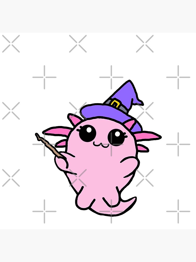 "Cute Halloween Axolotl Kawaii Chibi" Poster for Sale by NerdyChibi ...