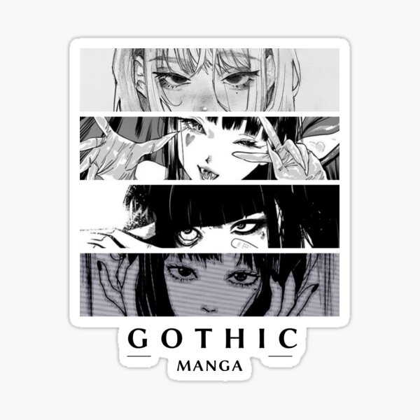 "Gothic Manga " Sticker for Sale by TekashiDesign | Redbubble