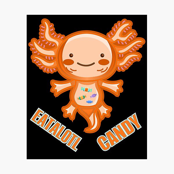 "Eatalotl Candy Axolotl" Photographic Print by artfulnotebook | Redbubble