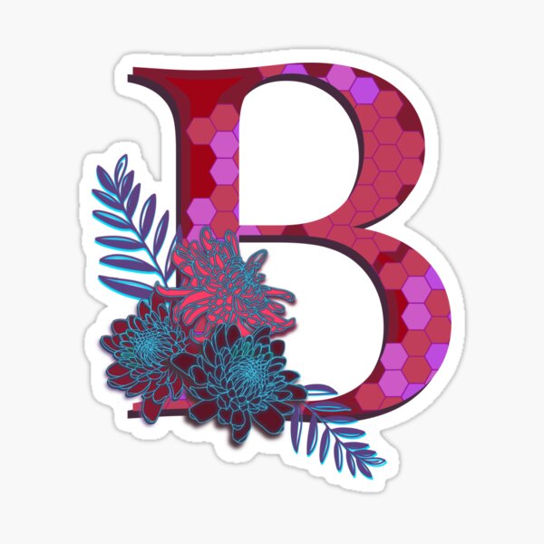 "Buzzy Little Letter B" Sticker by KenzieBear123 | Redbubble