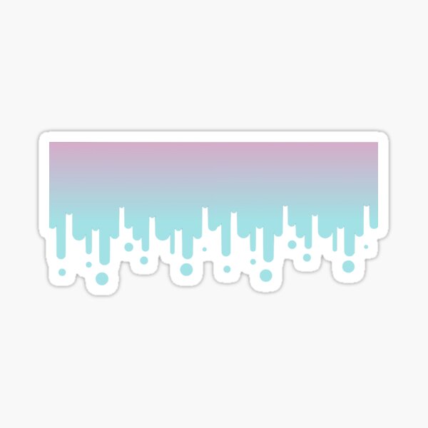 "pastel pink to blue gradient drip" Sticker for Sale by Pegasus2020 ...