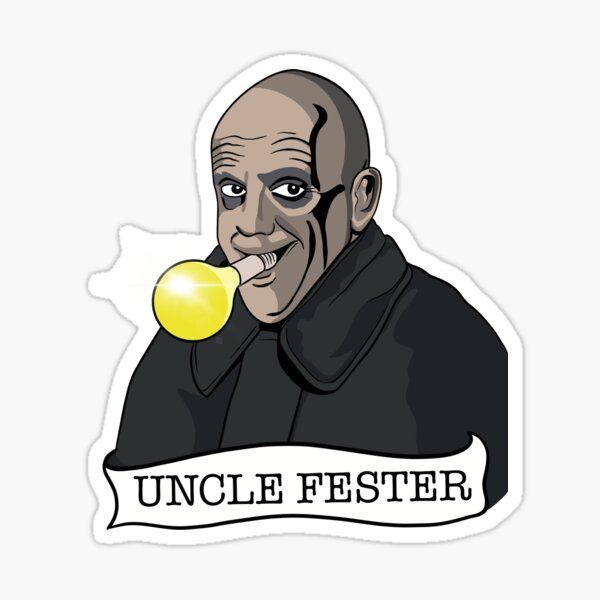 "Uncle Fester " Sticker for Sale by Raven17patrice | Redbubble