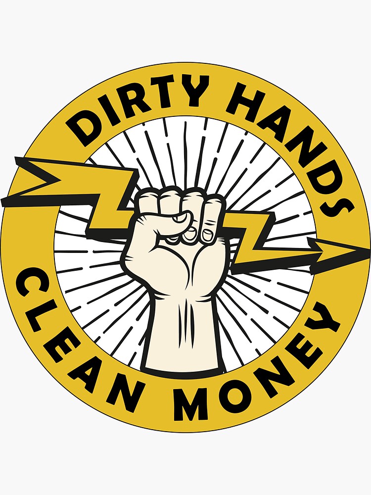 "Clean money" Sticker for Sale by wire-alot | Redbubble