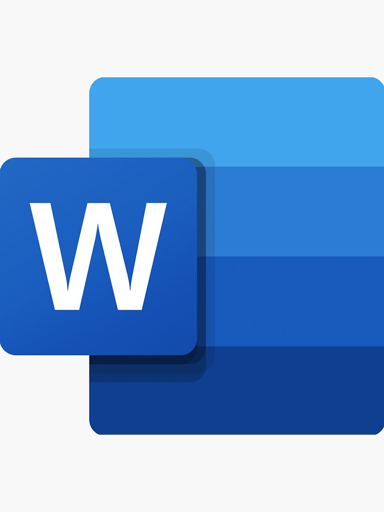 "Microsoft Word" Sticker for Sale by yuccaroot | Redbubble