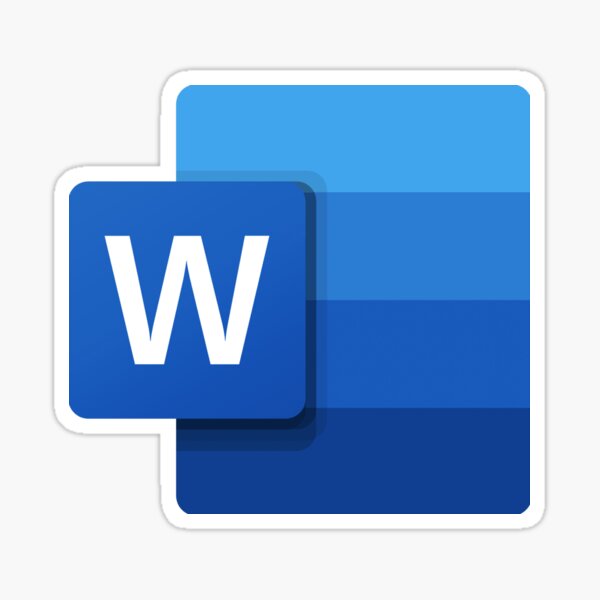 "Microsoft Word" Sticker for Sale by yuccaroot | Redbubble
