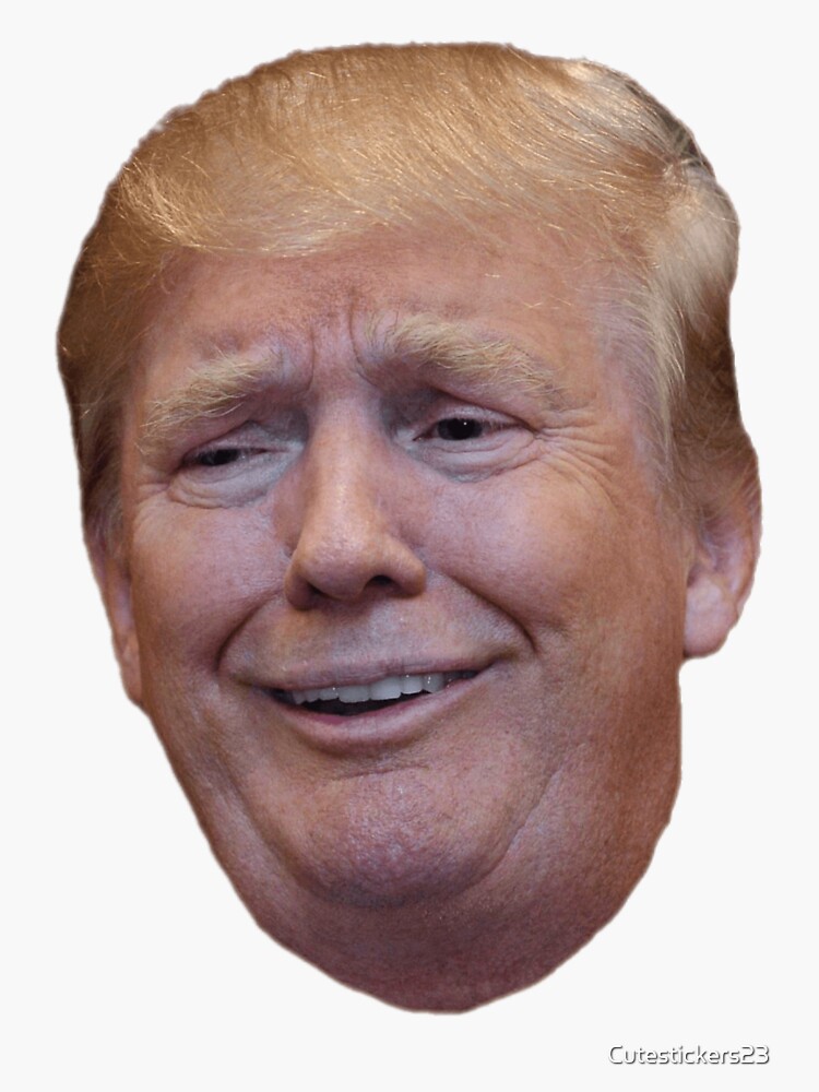 "Trump head funny face " Sticker for Sale by Cutestickers23 | Redbubble