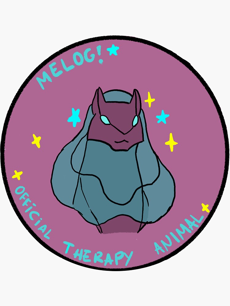 "Melog Therapy Animal" Sticker for Sale by Abulletforcupid | Redbubble
