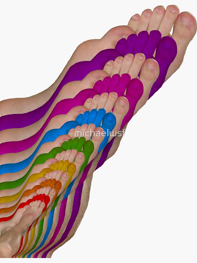 "Rainbow Foot Fetish" Sticker for Sale by michaelwsf | Redbubble