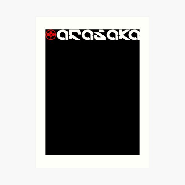 "Arasaka Logo With Text, Arasaka Corporation Logo, Cyberpunk" Art Print ...