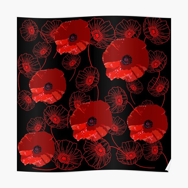 "Poppy Love" Poster for Sale by RiadMannan | Redbubble