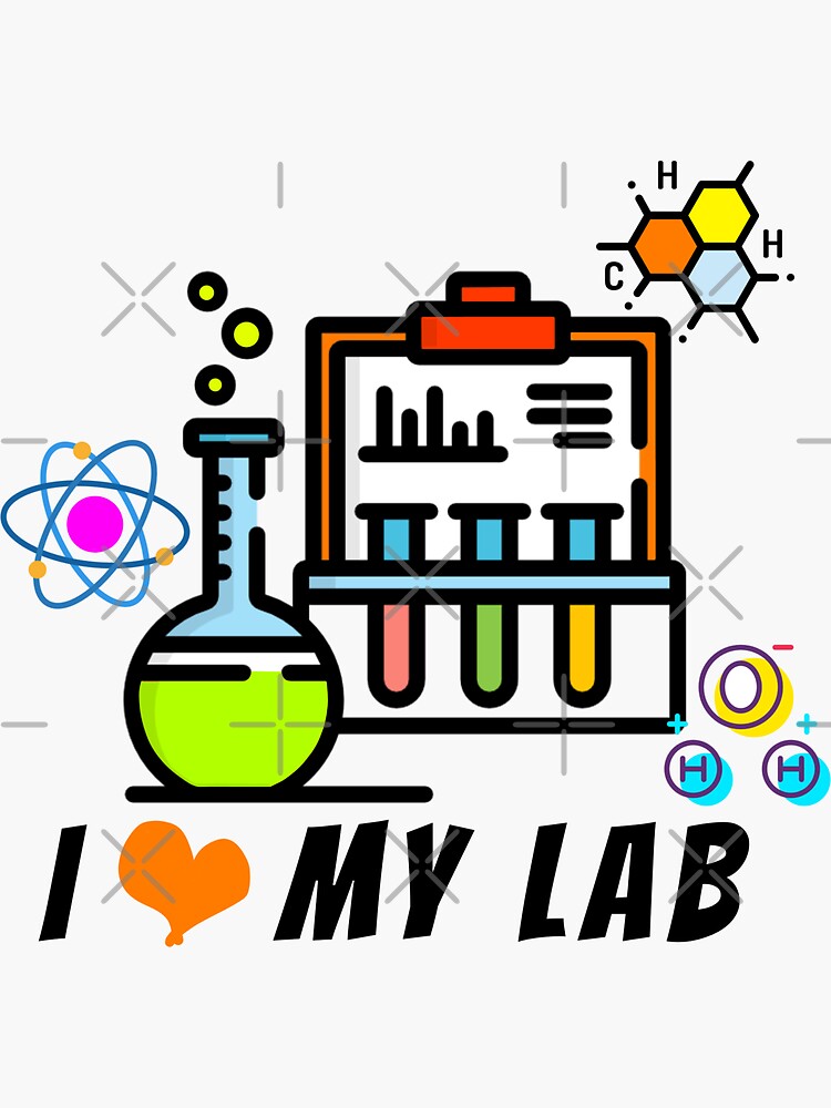 "I love my lab - chemistry science quotes" Sticker for Sale by Nadey ...