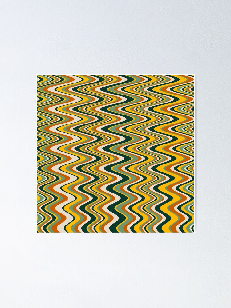 "Wavy Pop Lines #3" Poster for Sale by Texterns | Redbubble