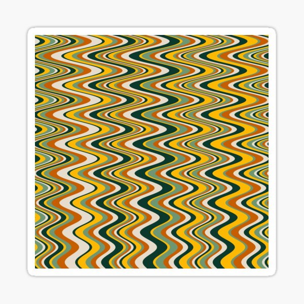 "Wavy Pop Lines #3" Sticker by Texterns | Redbubble