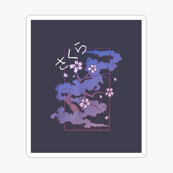 "japanese aesthetic sticker" Sticker for Sale by snuuzii | Redbubble