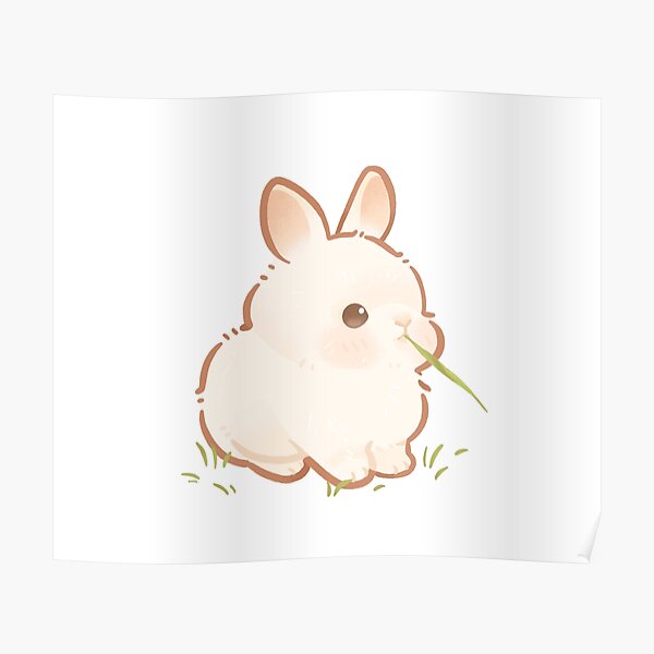 "Cute Bunny" Poster for Sale by BingoCat | Redbubble