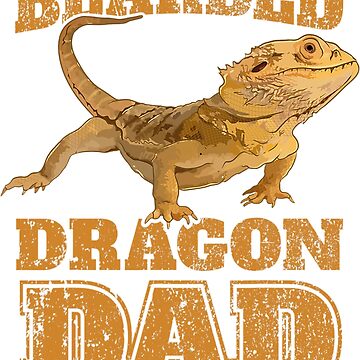 "Bearded Dragon Dad Bearded Dragon Papa Father" Sticker for Sale by ...