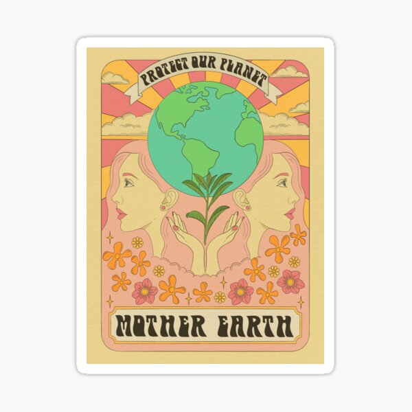 "Mother Earth" Sticker for Sale by mossandmoon | Redbubble