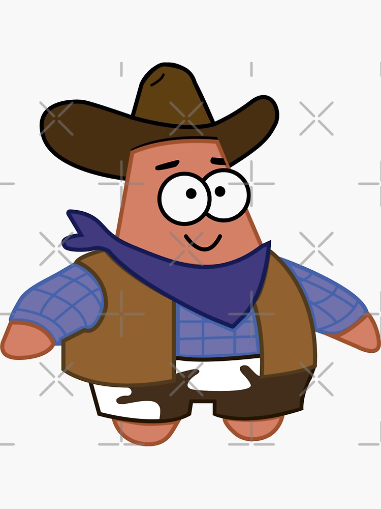 "High Quality Cowboy Patrick" Sticker for Sale by artnexuss | Redbubble